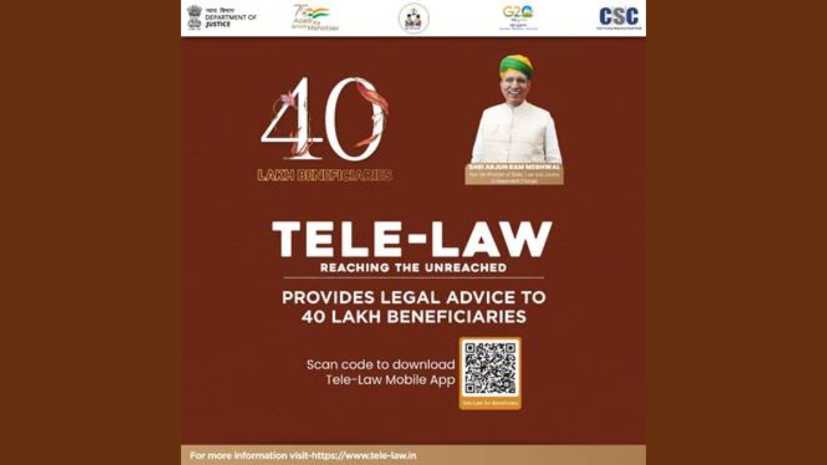 Tele-Law Programme Achieves New Milestone:40 Lakh Beneficiaries ...