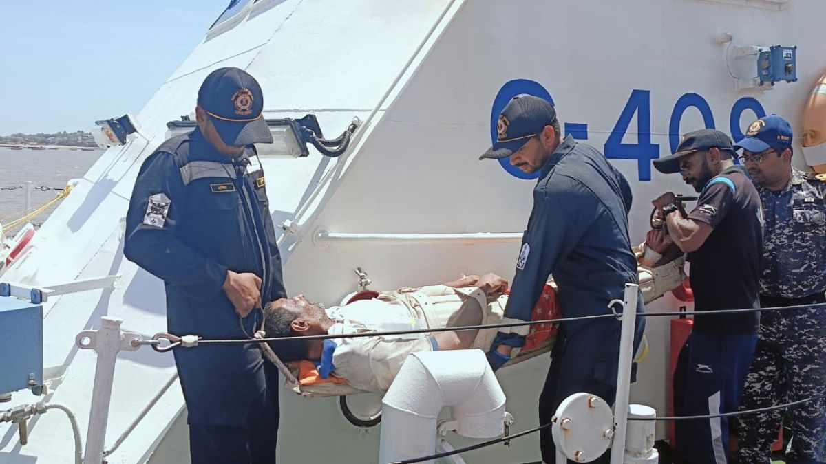 Indian Coast Guard evacuates critically injured crew from a fishing ...